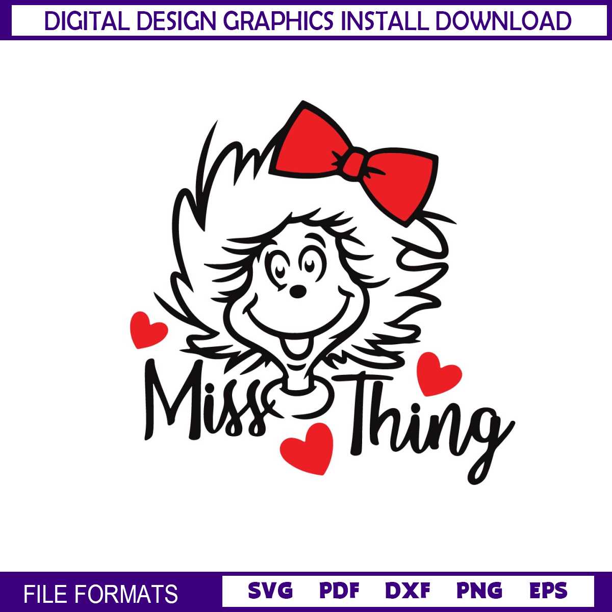 Miss Thing Dr Seuss Svg, Dr Seuss Svg, Miss Thing Svg, Thing | Inspire ...