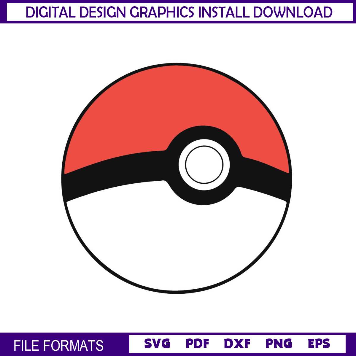 Pokemon Pokeball SVG PNG PDF ia Clip Art for Die Cut Machine | Inspire ...