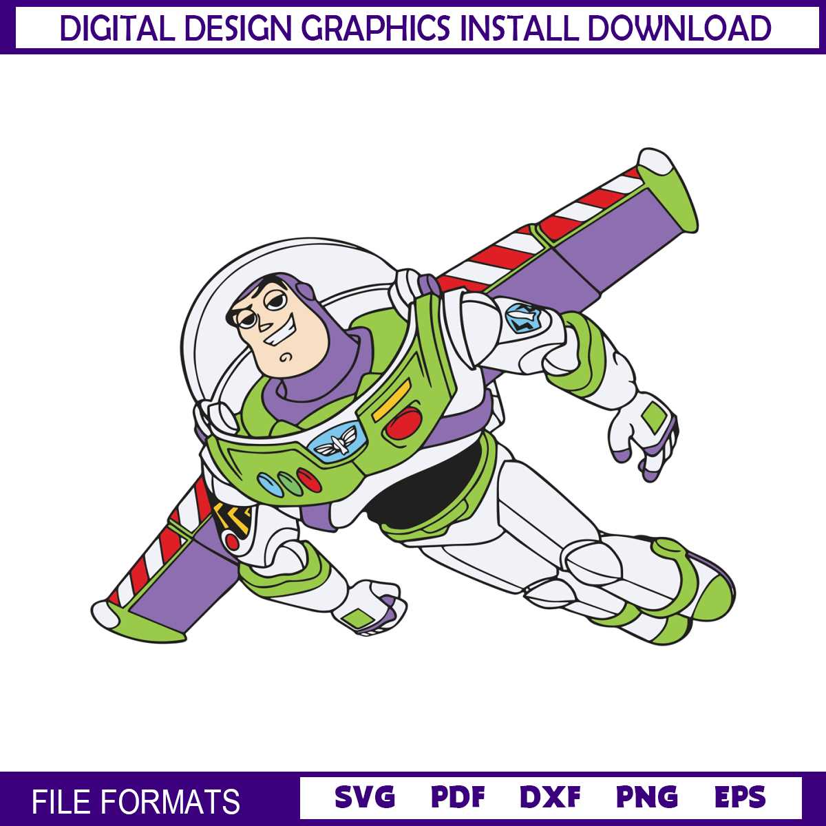 Buzz Lightyear Toy Story 030 Svg Dxf Eps Pdf Png, Cricut, Cu | Inspire ...
