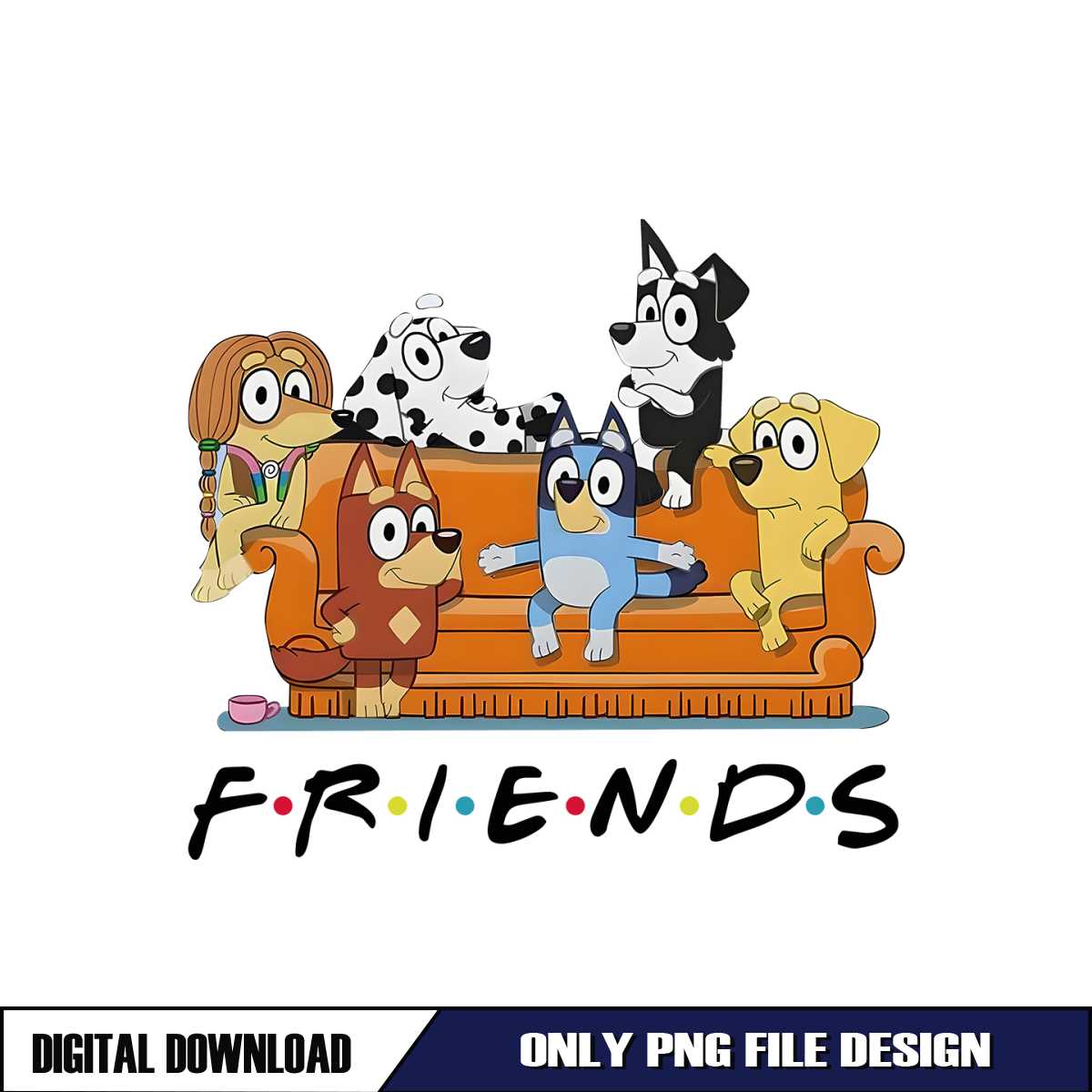 Bluey Friends Sofa PNG - Inspire Uplift