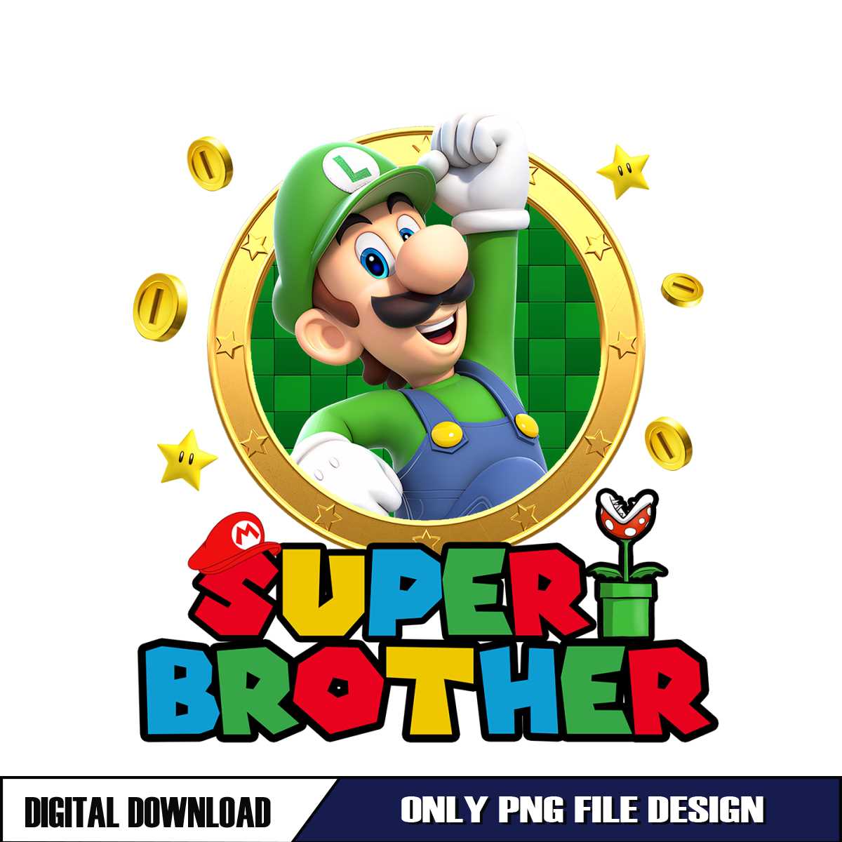 Super Brother Luigi Mario Bros PNG | Inspire Uplift