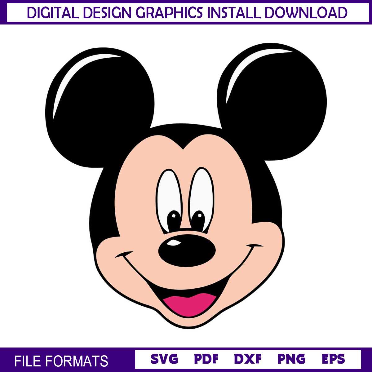 Disney Mickey Mouse Funny Face SVG | Inspire Uplift