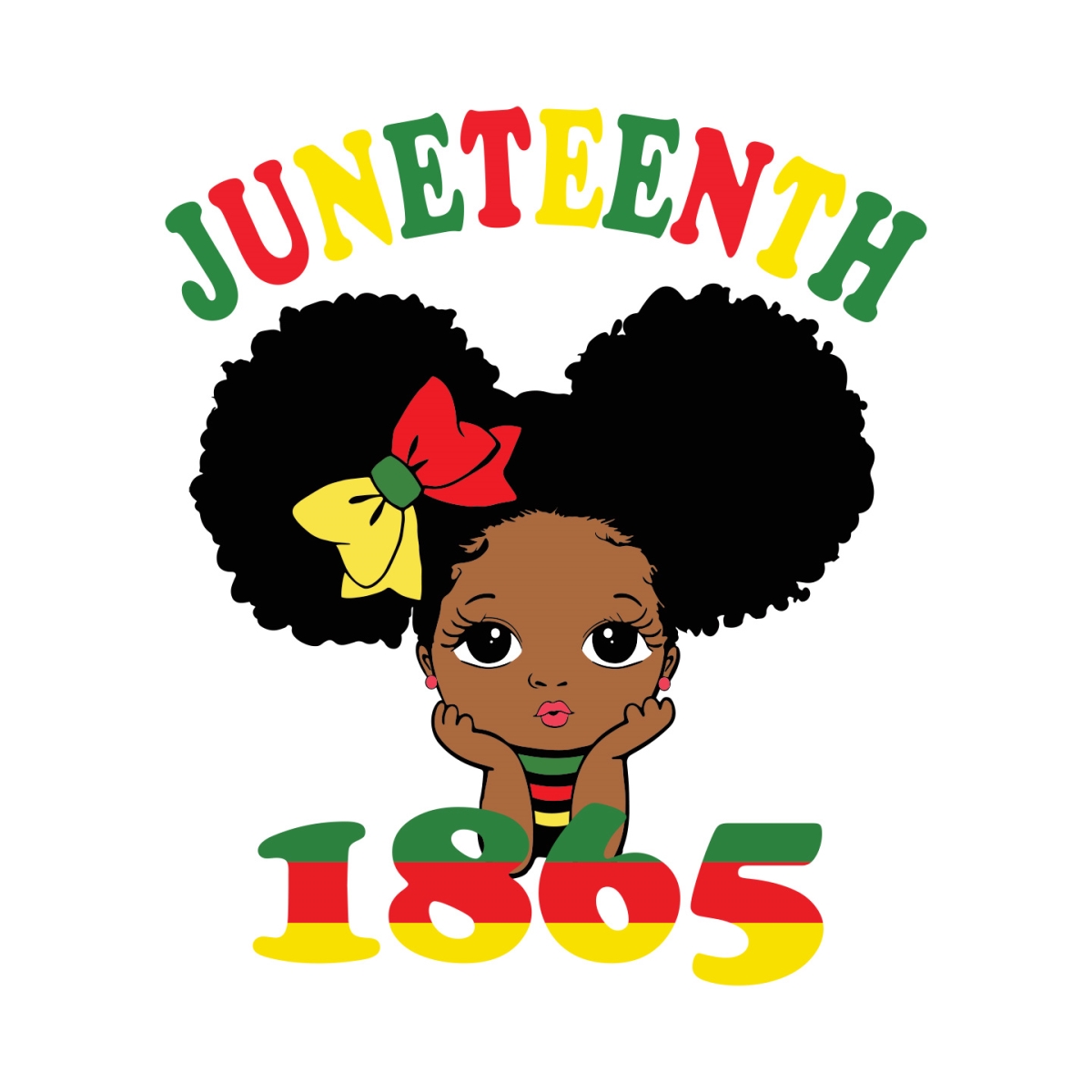 Juneteenth Celebrating 1865 Cute Black Girl Svg, Juneteenth | Inspire ...