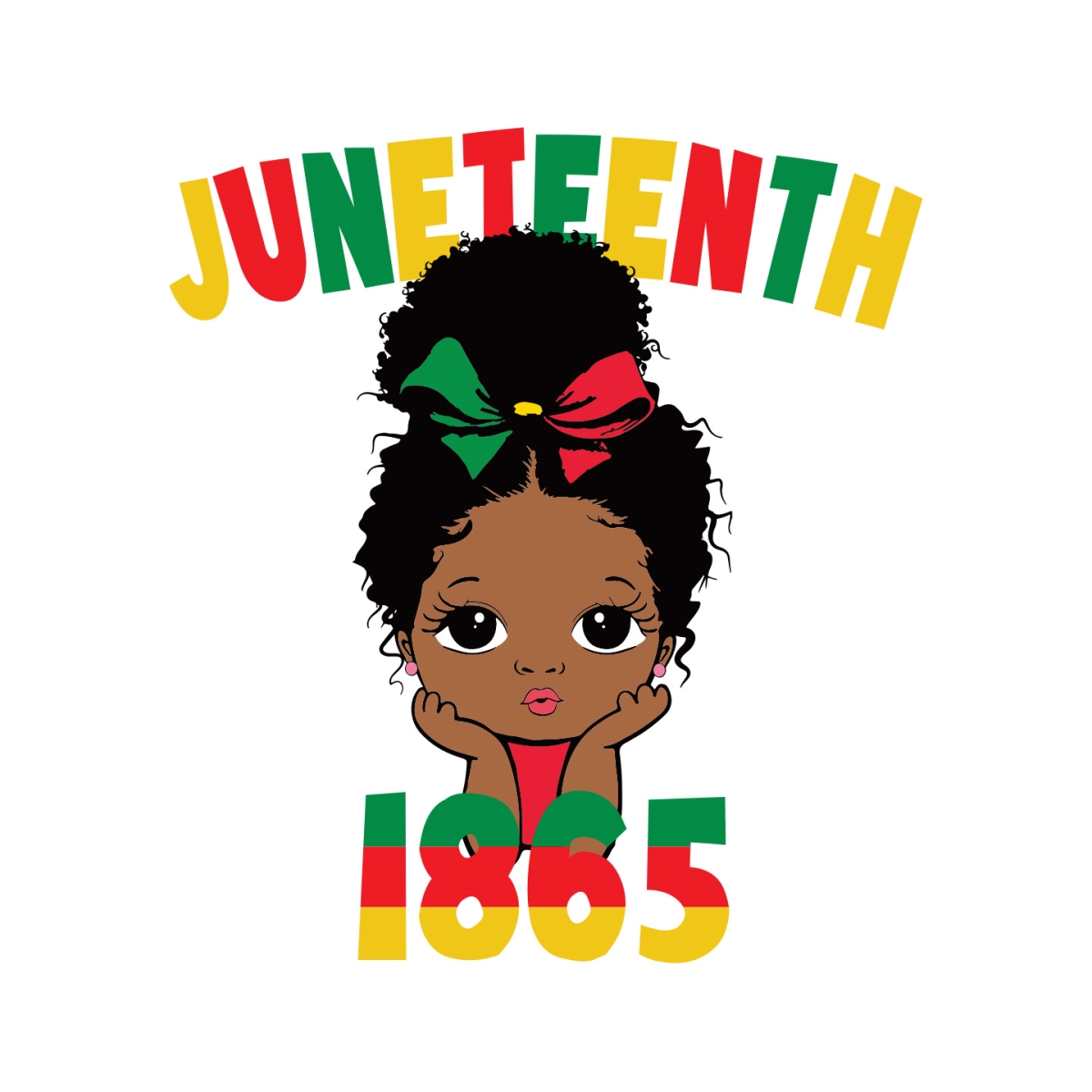 Juneteenth Celebrating 1865 Cute Black Girl Svg, Juneteenth - Inspire ...