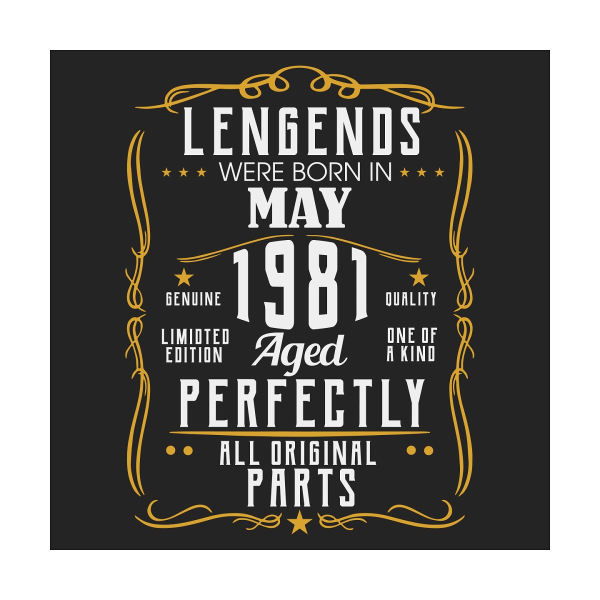 Legends Were Born In May 1981 Svg, Birthday Svg, May 1981 Sv | Inspire ...