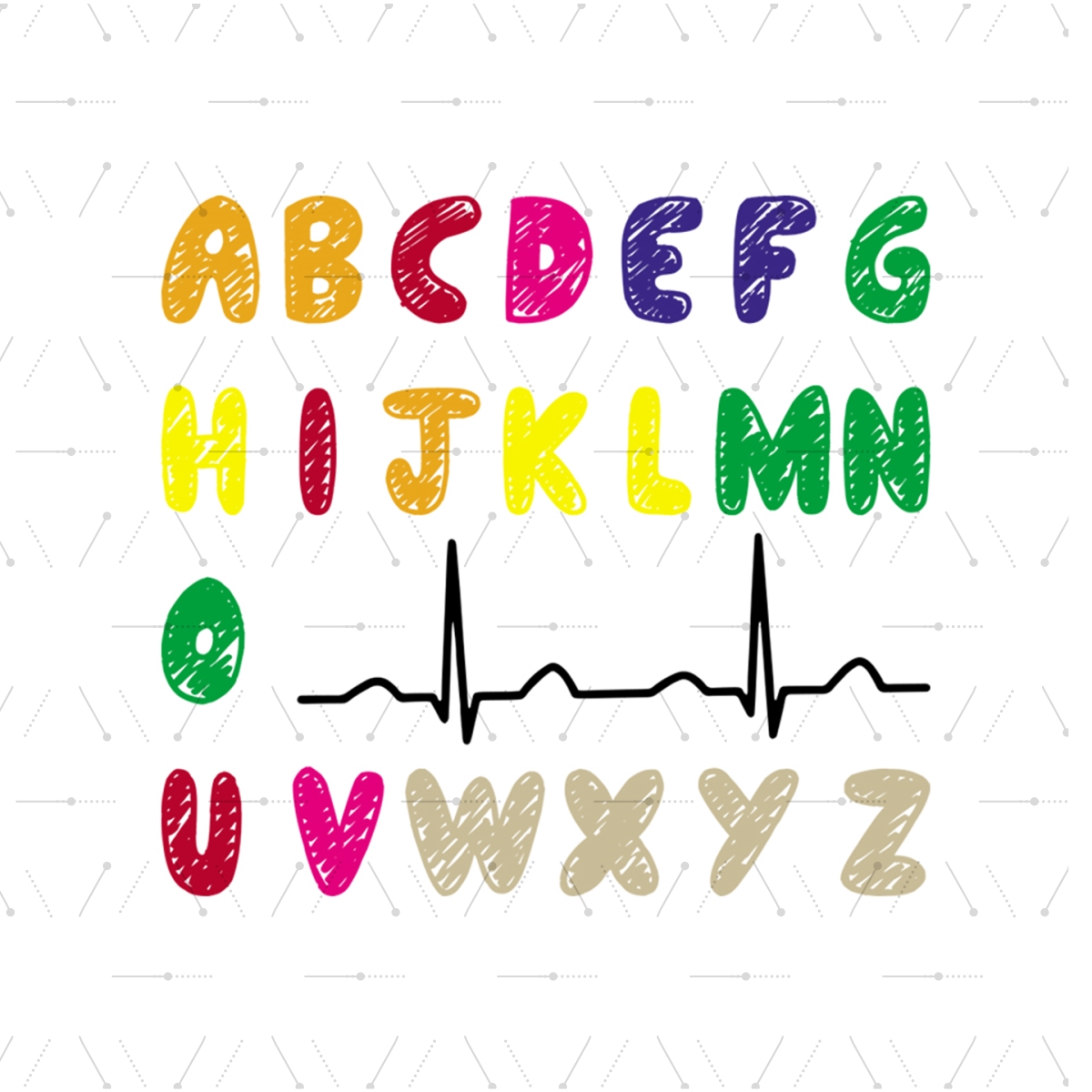 Alphabet Heartbeat Svg, Font Svg, Heartbeat Svg, Heartbeats | Inspire ...