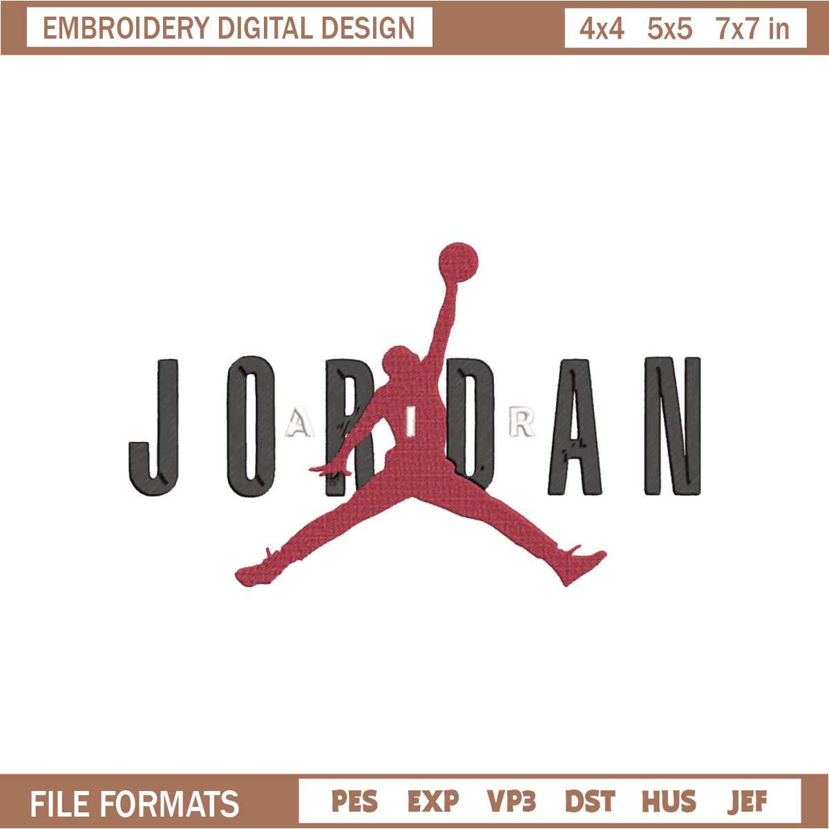 Air Jodan Logo Embroidery, Michael Jordan Embroidery, Basket | Inspire ...
