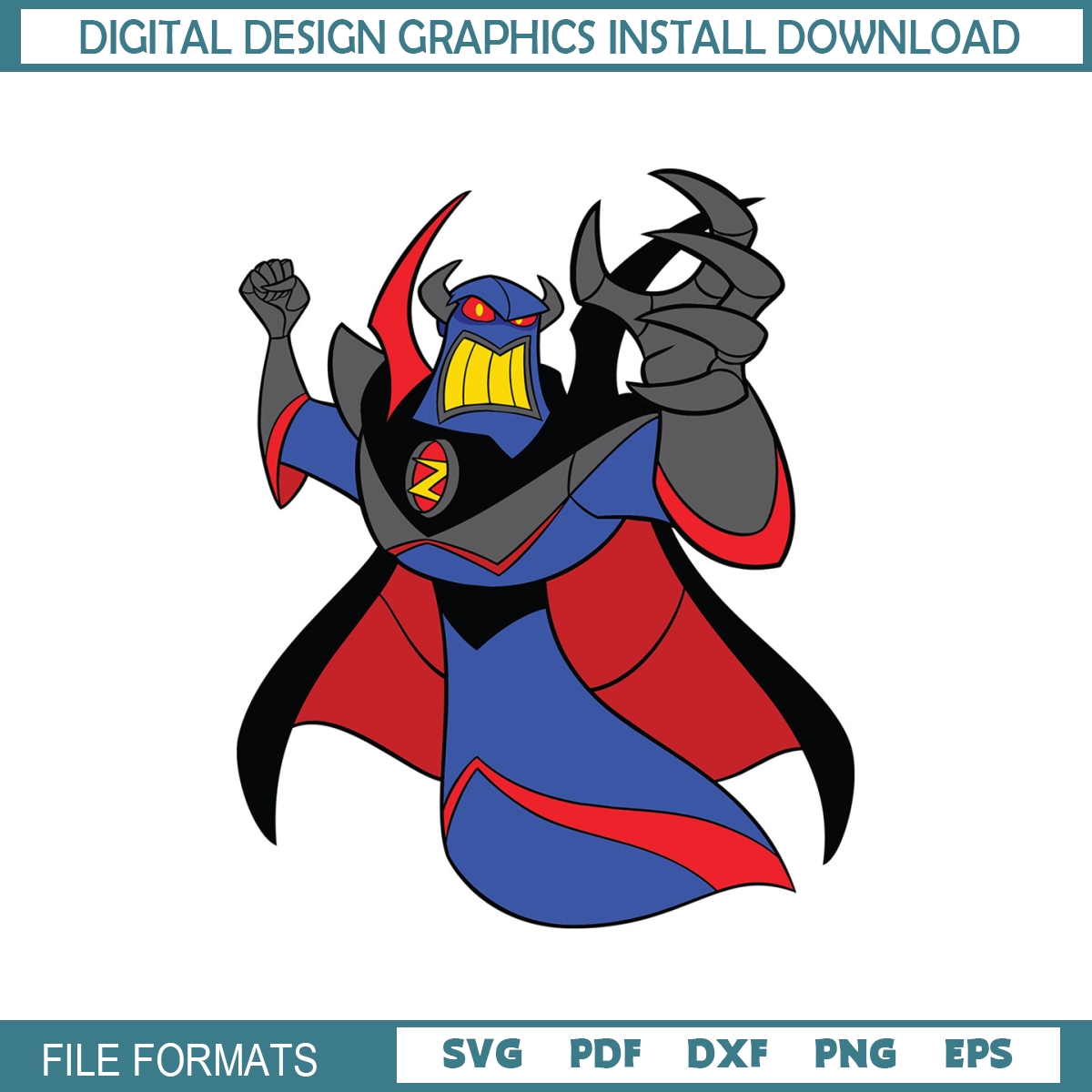 Disney Villain Evil Emperor Zurg Toy Story Cartoon SVG - Inspire Uplift
