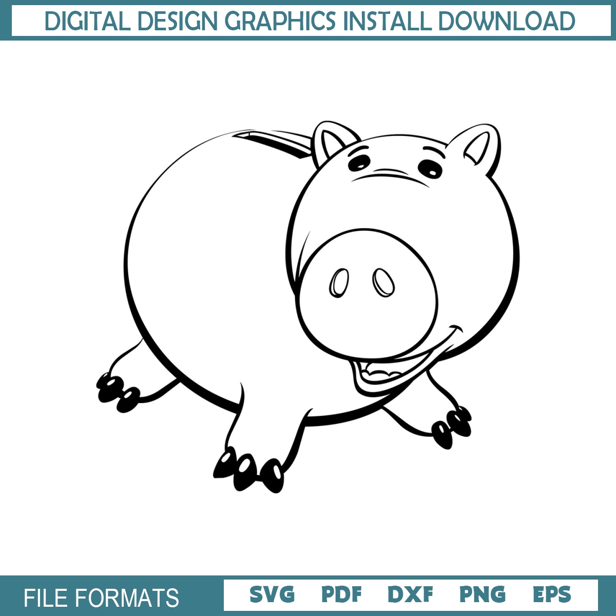 Disney Cartoon Toy Story Character Hamm Pig Toy Silhouette S | Inspire ...