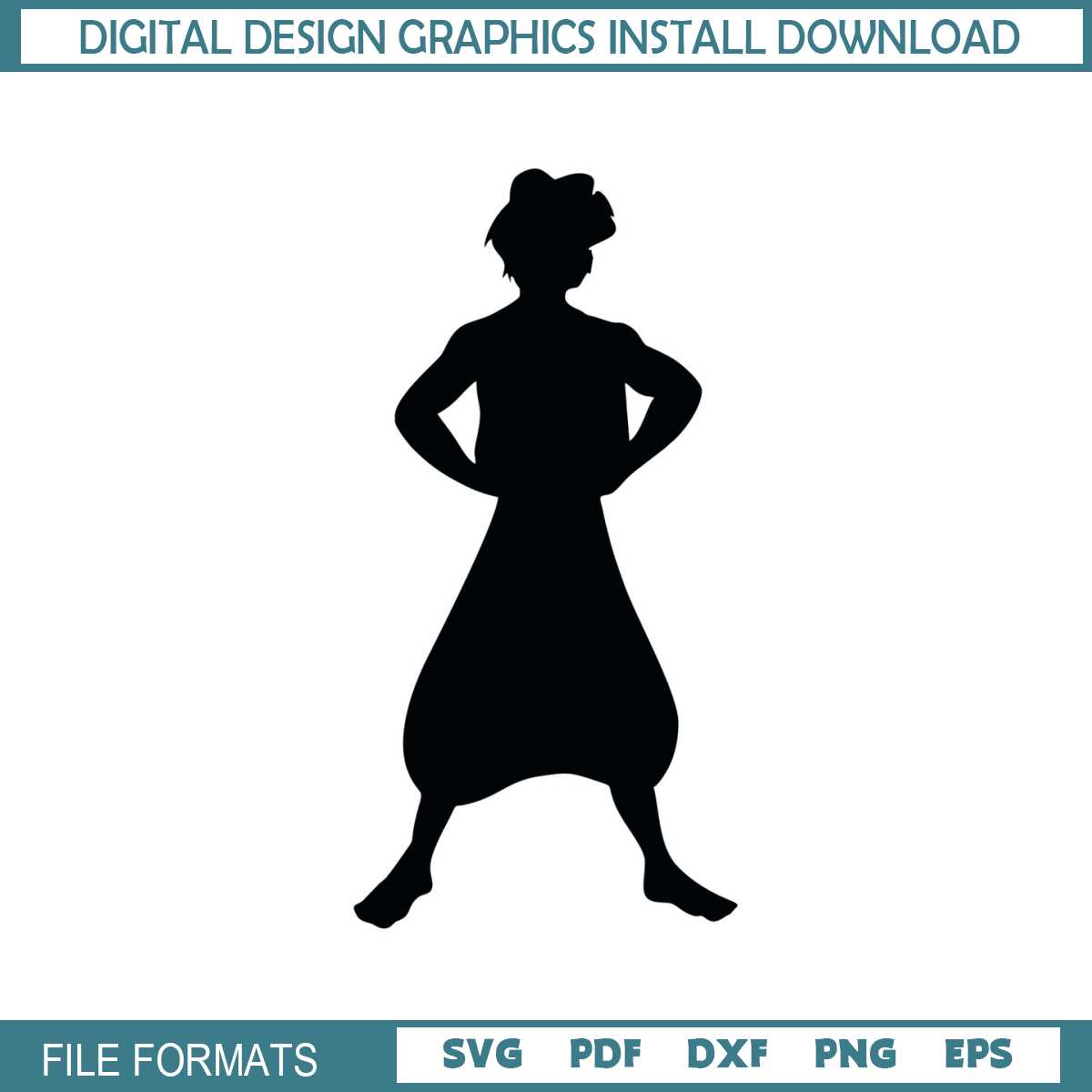 Disney Aladdin and The Magic Lamp Silhouette SVG | Inspire Uplift