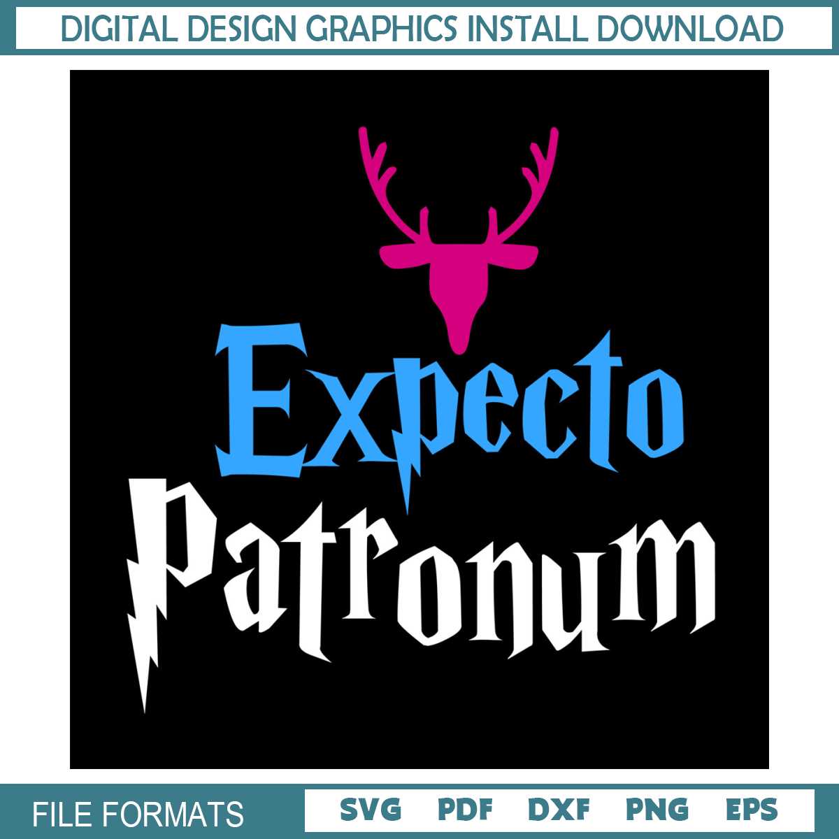 Expecto Patronum Harry Potter Moose Head SVG, | Inspire Uplift