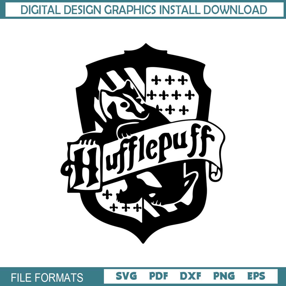 Hufflepuff Logo Harry Potter Quidditch Champions SVG | Inspire Uplift