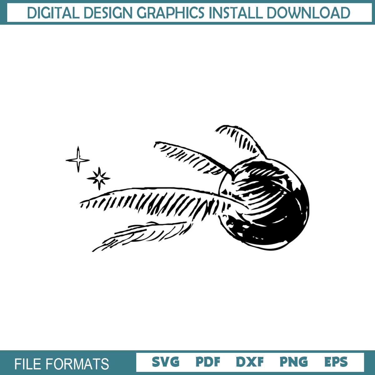 Harry Potter Golden Snitch The Magic Ball SVG Vector | Inspire Uplift