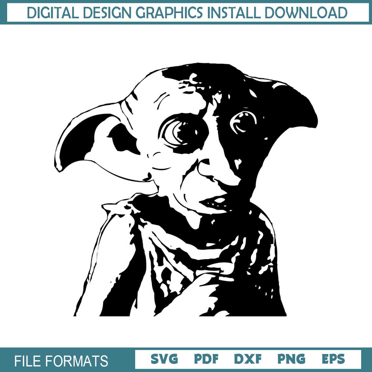 Dobby The House Elf Harry Potter Movie SVG Silhouette Vector | Inspire ...