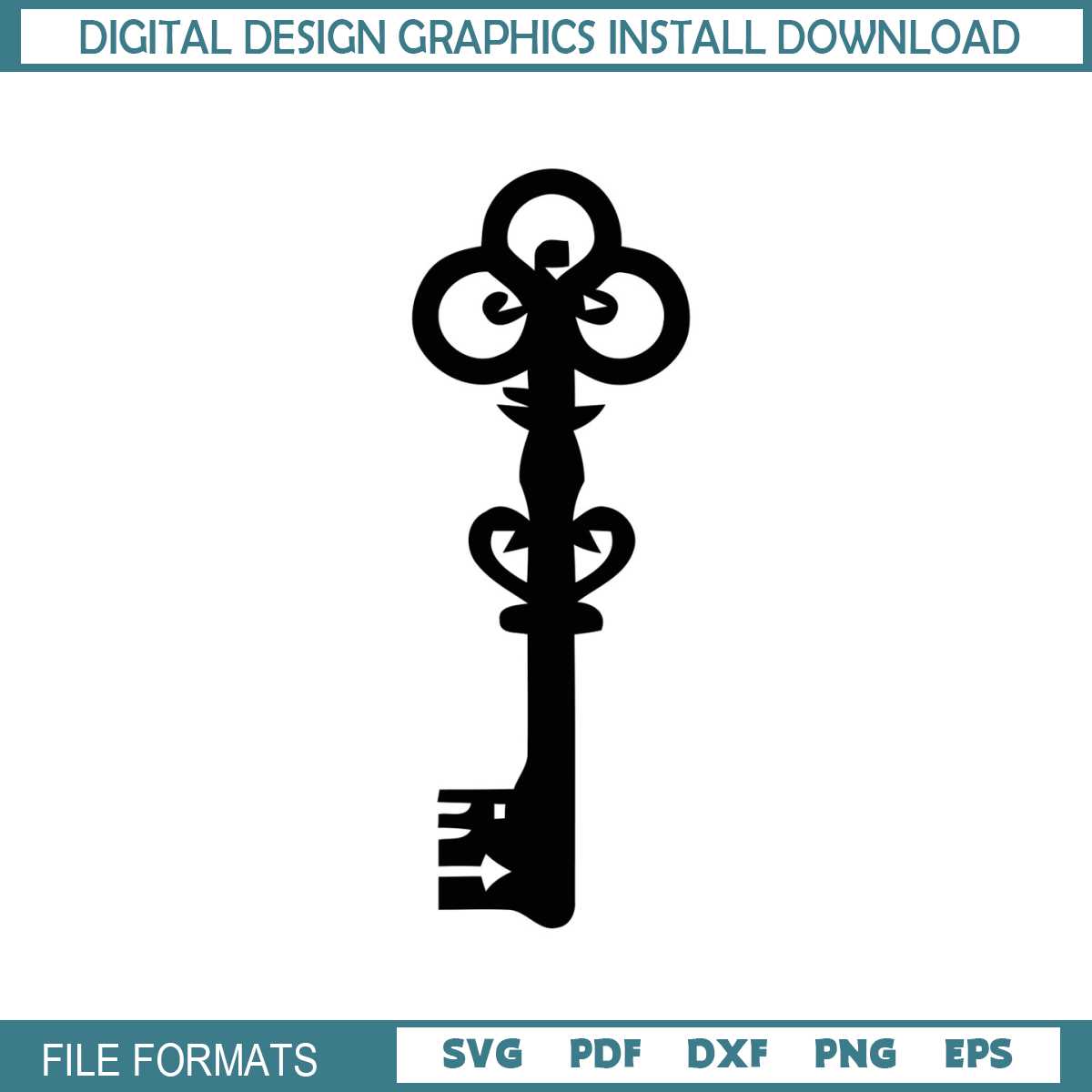 Harry Potter Gringotts Key Silhouette Vector SVG | Inspire Uplift