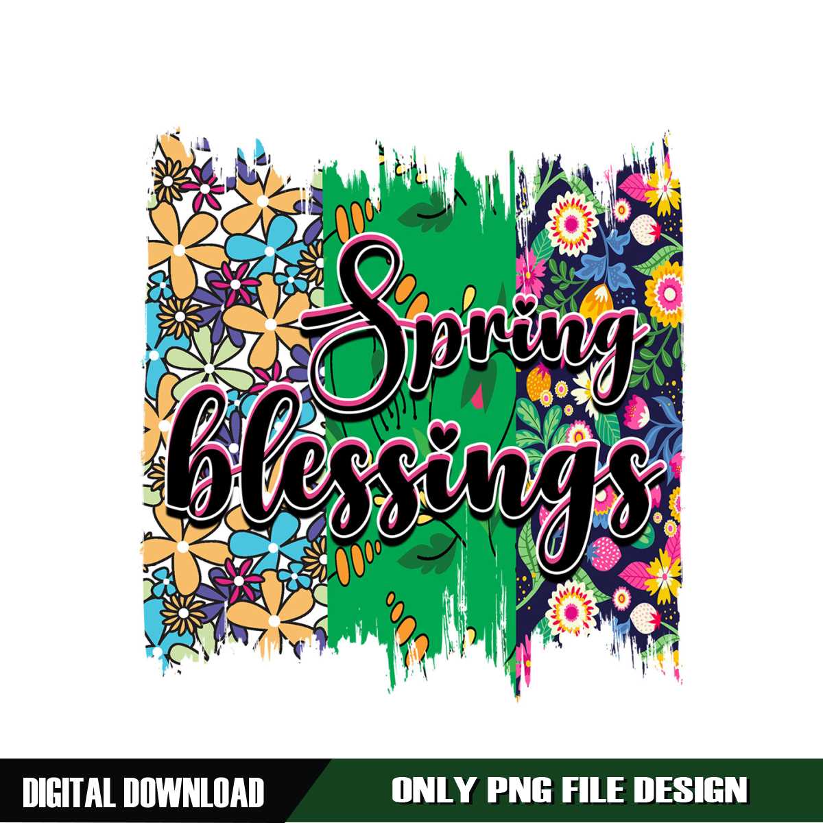 Spring Blessings Sublimation PNG Design | Inspire Uplift