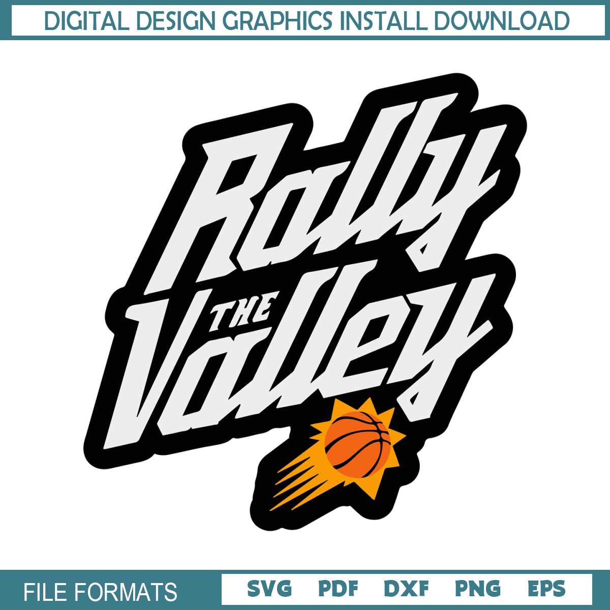 Ralley The Valley SVG, Phoenix Suns SVG, NBA Svg | Inspire Uplift