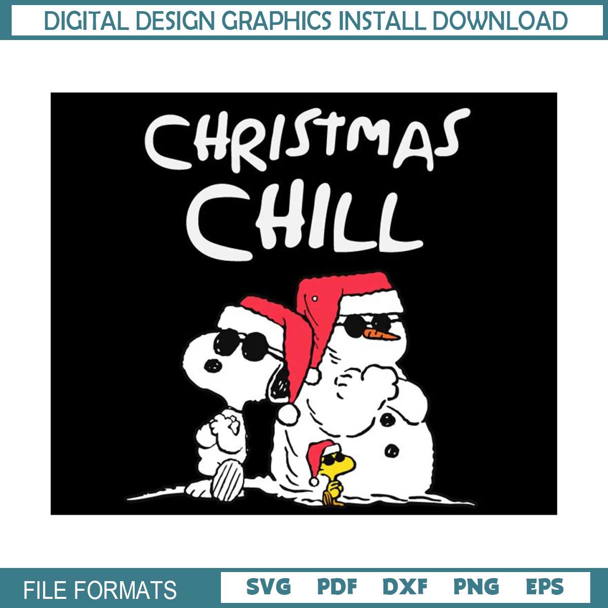 Christmas Chill Snoopy SVG, Snoopy SVG, Christmas SVG | Inspire Uplift
