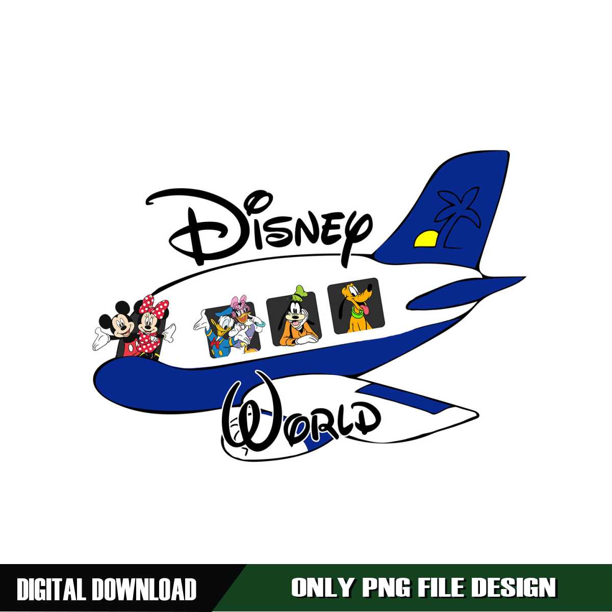 Disney World Mickey and Friends Airplane PNG | Inspire Uplift