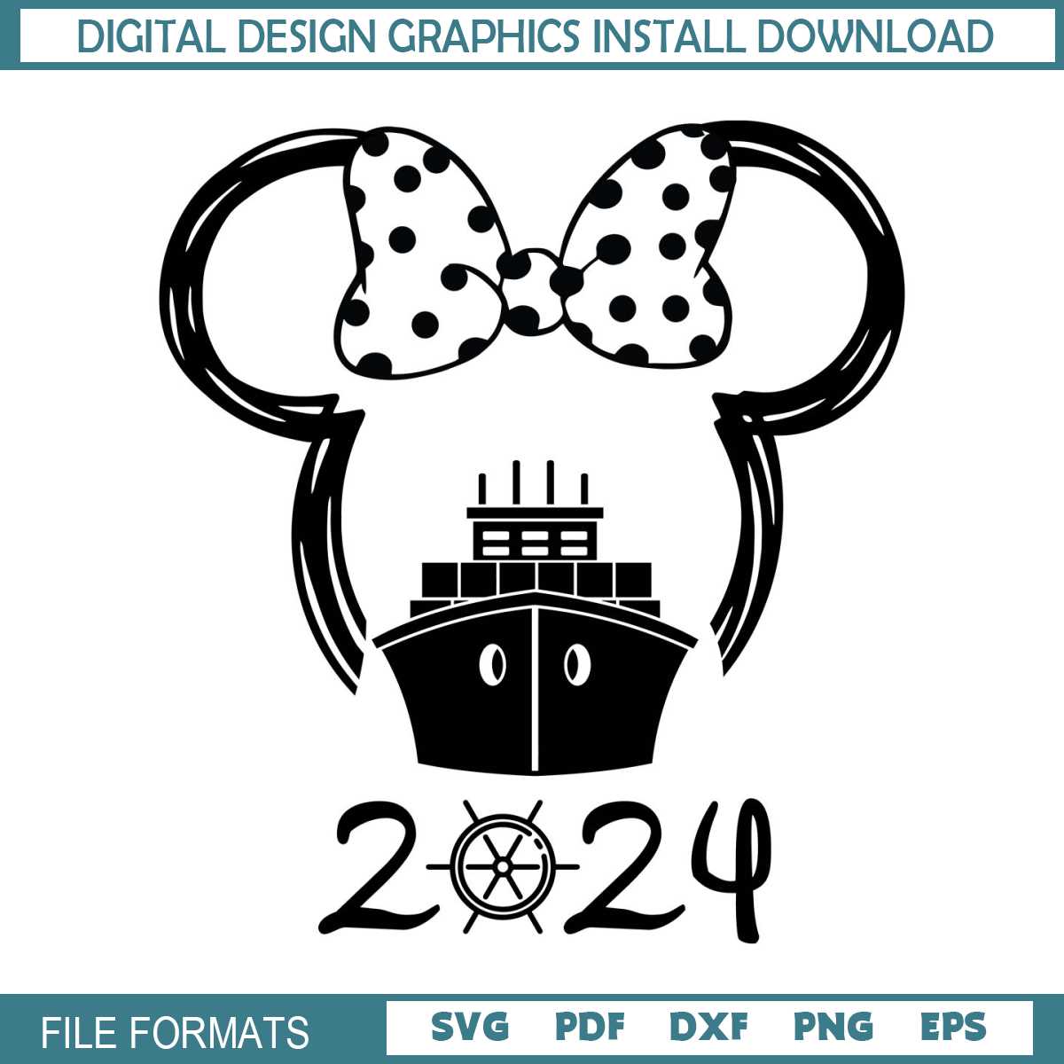 Minnie Mouse Disney Cruise Ship 2024 SVG | Inspire Uplift
