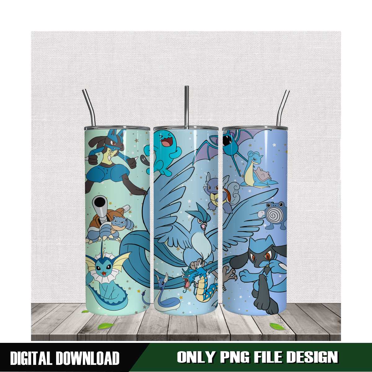 Pokemon 20oz Tumbler Design Sublimation PNG | Inspire Uplift