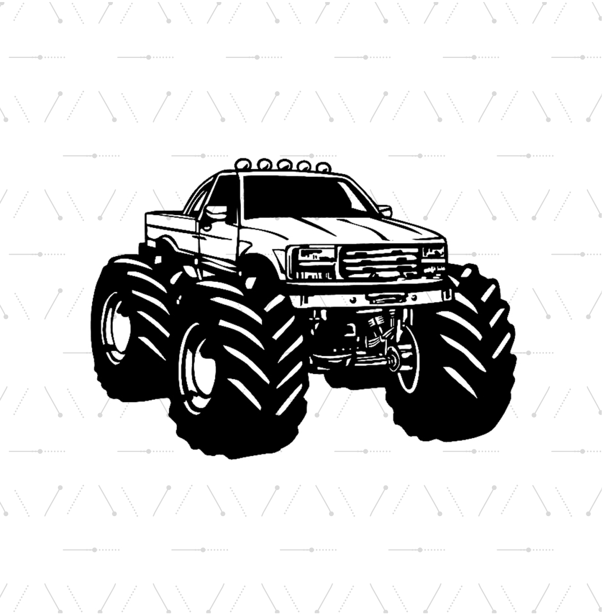 Cartoon Monster Truck Vector Svg, Vehicle Svg, Monster Svg, | Inspire ...