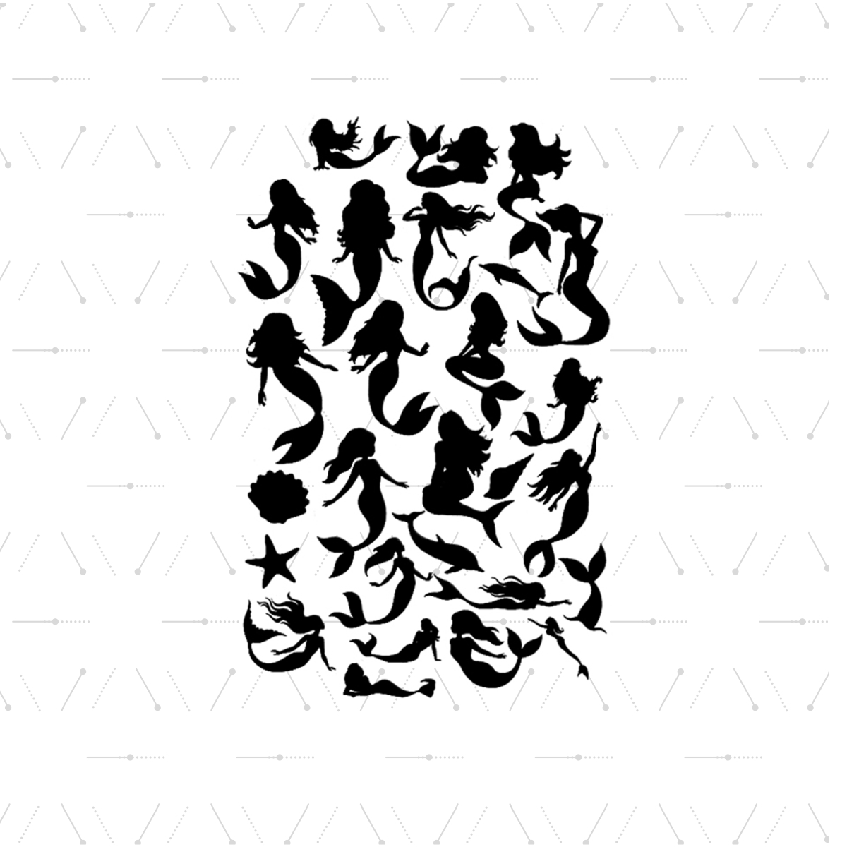 Mermaid Bundle Svg, Disney Svg, Princess Svg, Fish Svg, Star | Inspire ...