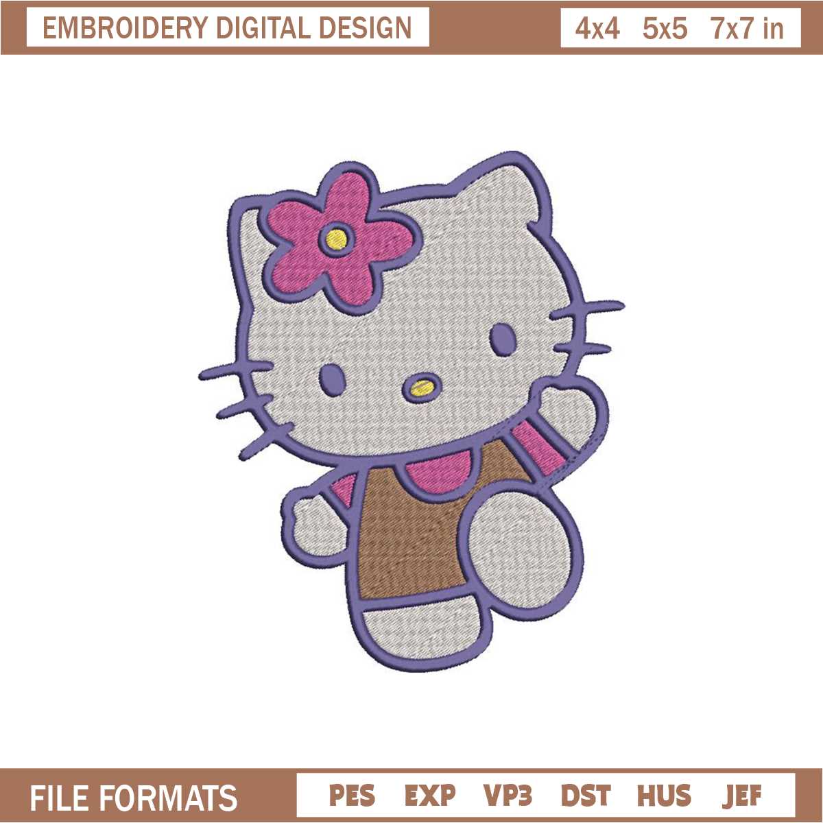 Hello kitty embroidery design, Kitty embroidery, Embroidery | Inspire ...