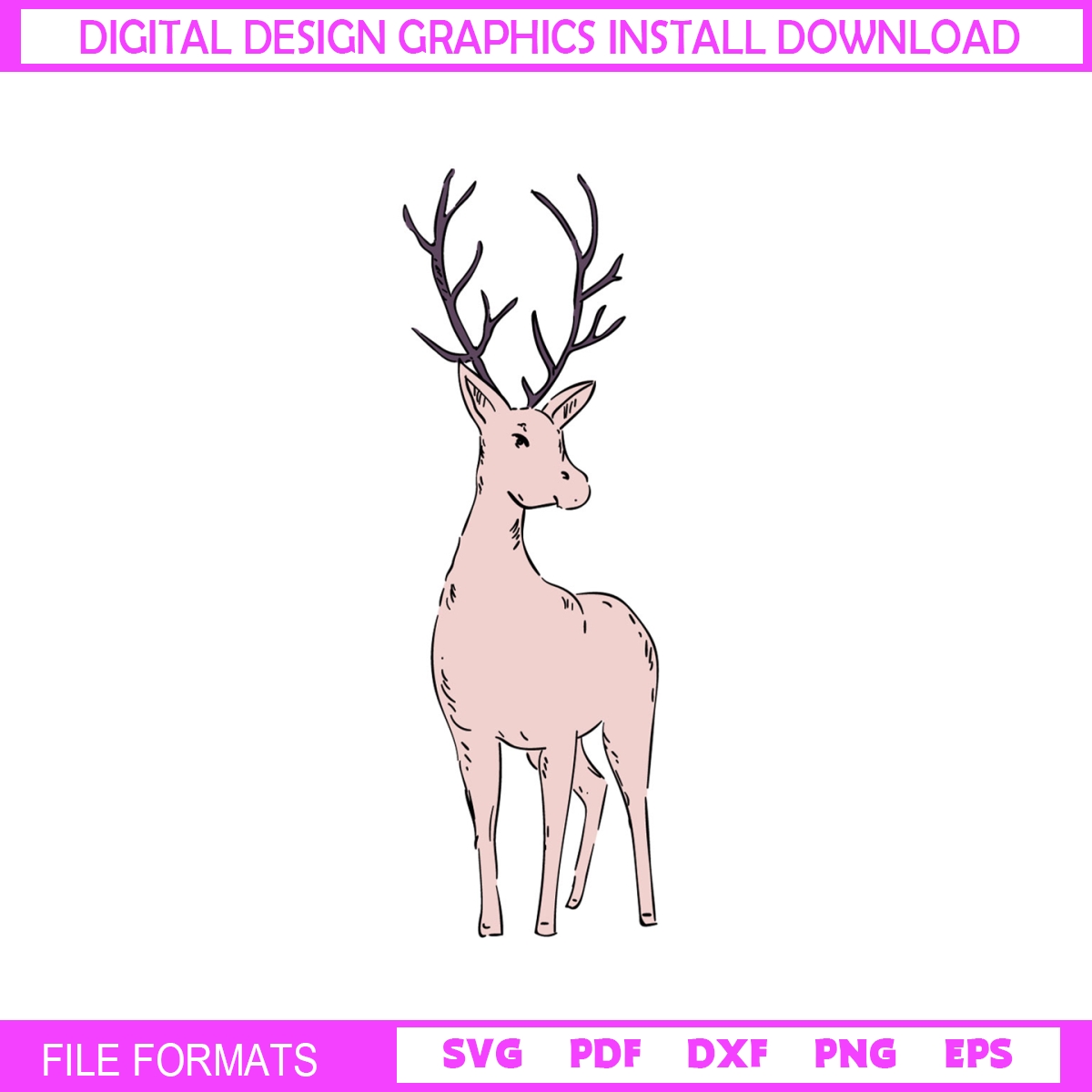 Disney Premium Deer Cinderella Cartoon Vector SVG | Inspire Uplift