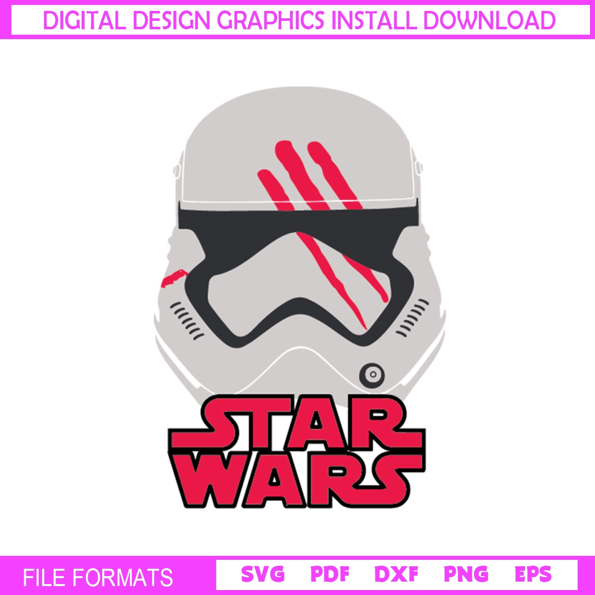 Ripped Claw Stormtrooper Helmet Star Wars Movie SVG | Inspire Uplift