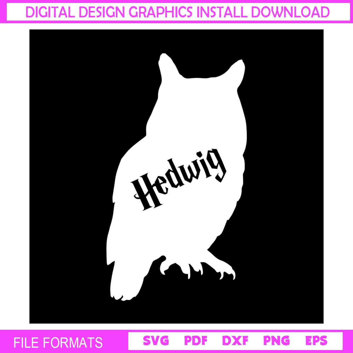 Hedwig Harry Potter Owl SVG Silhouette Vector | Inspire Uplift