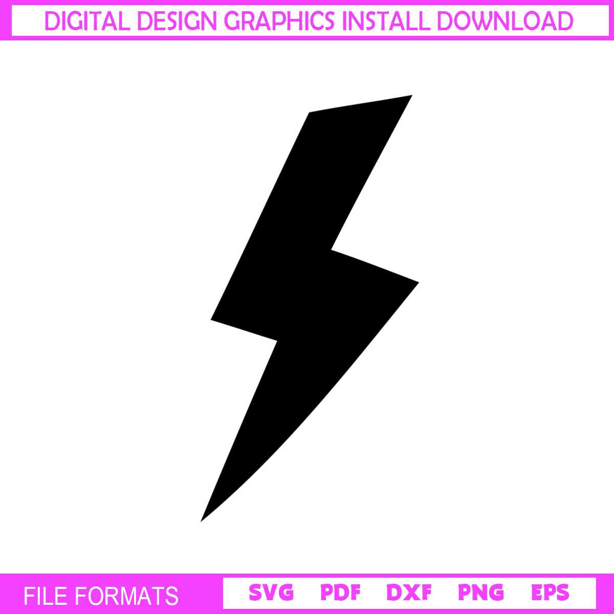 Harry Potter Thunder Lightning Bolt SVG Silhouette Vector | Inspire Uplift