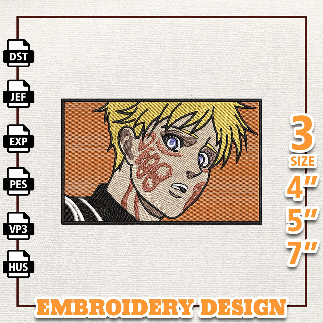 Armin Anime Design, Anime Embroidery Design, Anime Machine E | Inspire ...