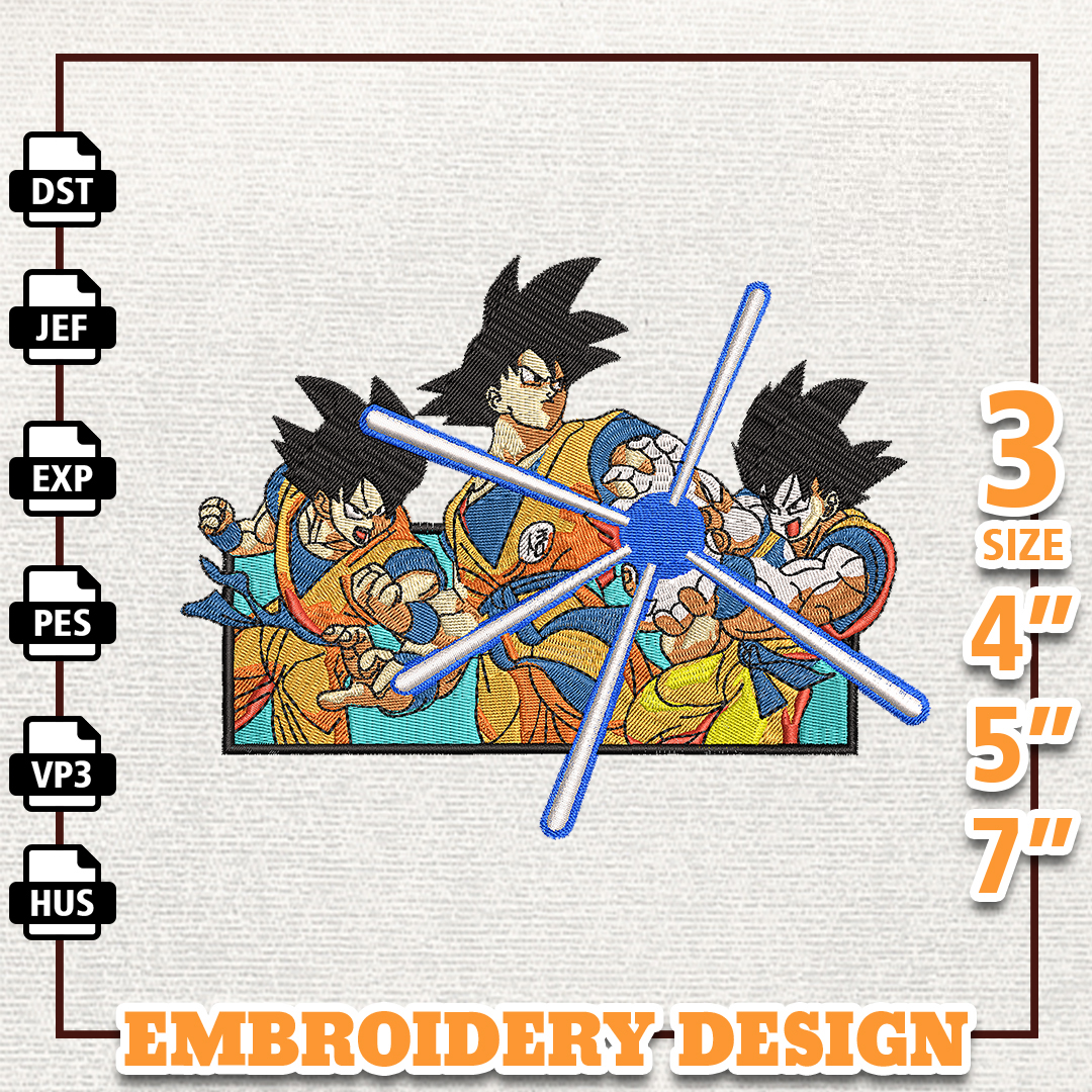 Goku Dragon Ball Z, Anime Embroidery Design, Anime Machine E | Inspire ...
