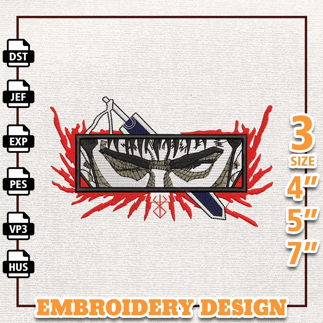 Guts Berserk Anime, Anime Embroidery Design, Anime Machine E | Inspire ...