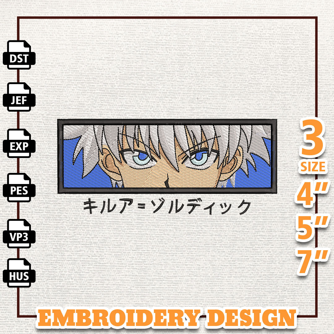 Killua Anime Design, Anime Embroidery Design, Anime Machine - Inspire ...