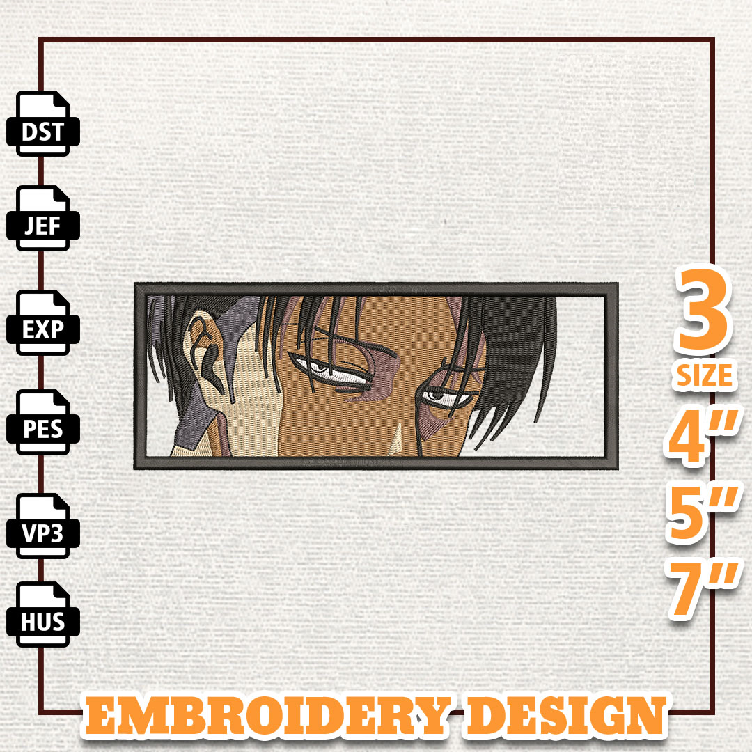 Levi Anime Design, Anime Embroidery Design, Anime Machine Em | Inspire ...