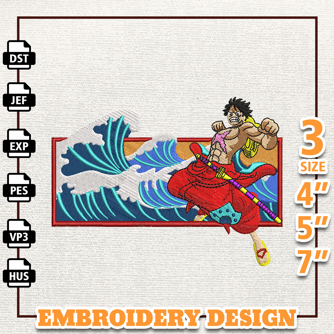 Luffy One Piece, Anime Embroidery Design, Anime Machine Embr - Inspire ...