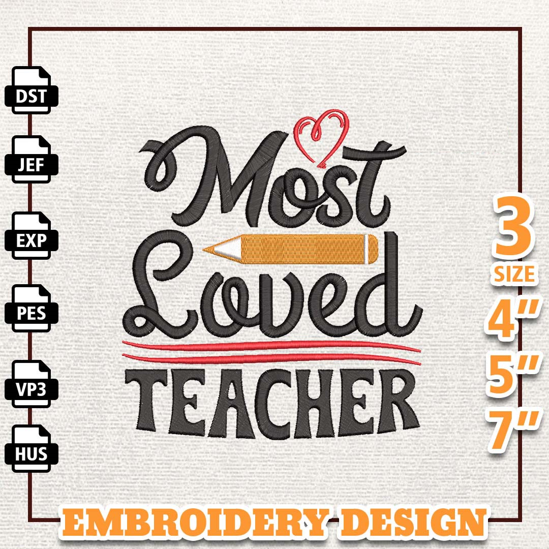 Most Loved Teacher Embroidery Designs, Back To School Embroi | Inspire ...