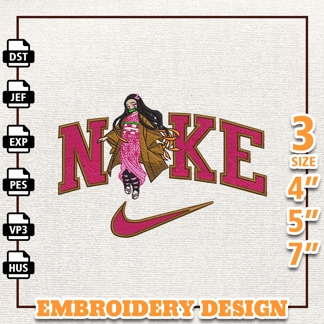Nike Nezuko Anime Embroidery Design, Nike Anime Embroidery D | Inspire ...
