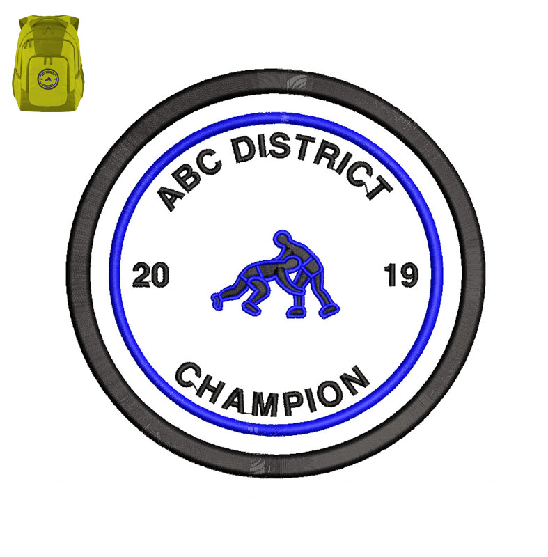 ABC District Embroidery logo for bag ,logo Embroidery, Embro | Inspire ...