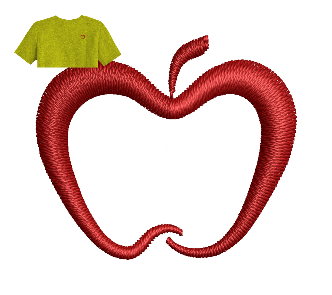 Apple Embroidery logo for T-Shirt,logo Embroidery, Embroider | Inspire ...
