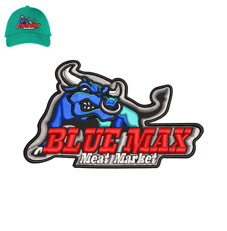 Blue Max Embroidery logo for Cap,logo Embroidery, Embroidery | Inspire ...