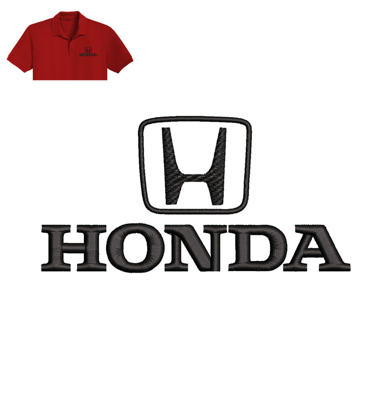 Honda Embroidery logo for Polo Shirt,logo Embroidery, Embroi | Inspire ...