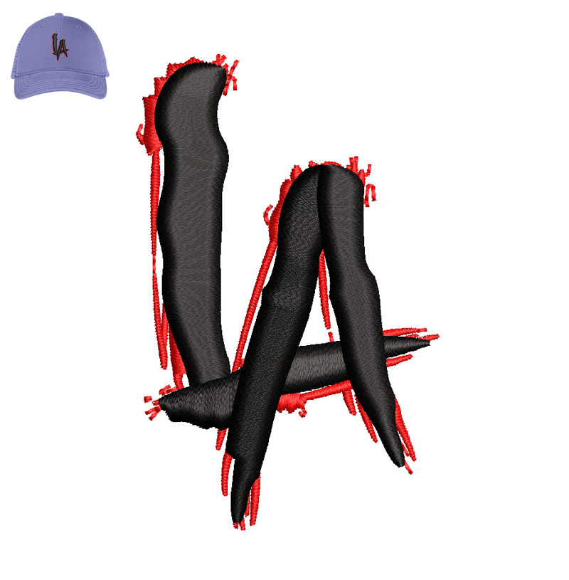 LA Letter 3d Puff Embroidery logo for Cap,logo Embroidery, E | Inspire ...