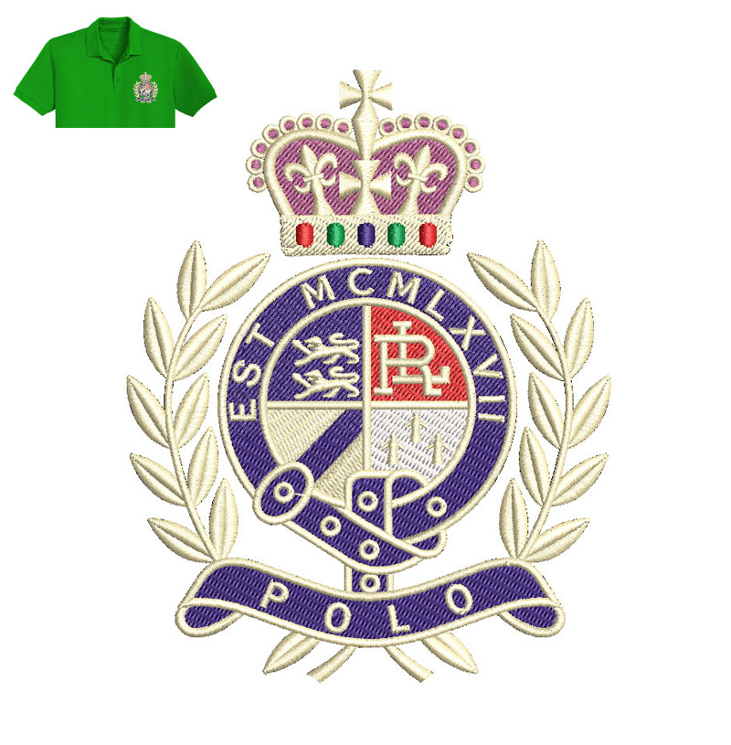 Mcmlxvii Crown Embroidery logo for Polo Shirt,logo Embroider | Inspire ...