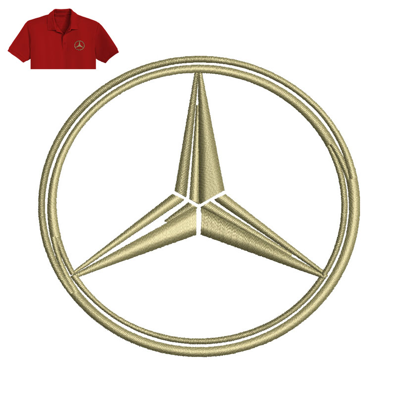 Mercedes Benz Embroidery logo for Polo Shirt,logo Embroidery | Inspire ...