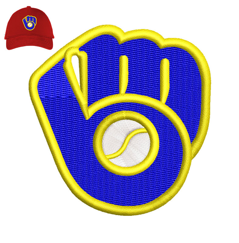 Milwaukee Brewers 3d puff Embroidery logo for Cap,logo Embro | Inspire ...