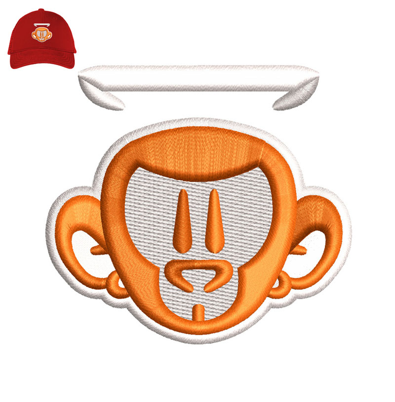 Monkey Face 3d Puff Embroidery logo for Cap,logo Embroidery, | Inspire ...