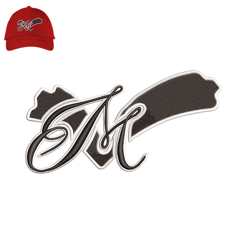 Monogram M 3d puff Embroidery logo for Cap,logo Embroidery, | Inspire ...